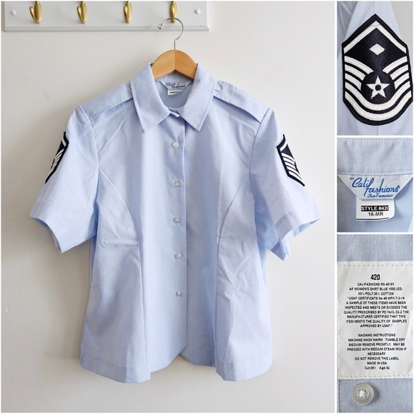 Cali Fashions | Tops | Vintage 92 Usaf Womens Short Sleeve Uniform ...